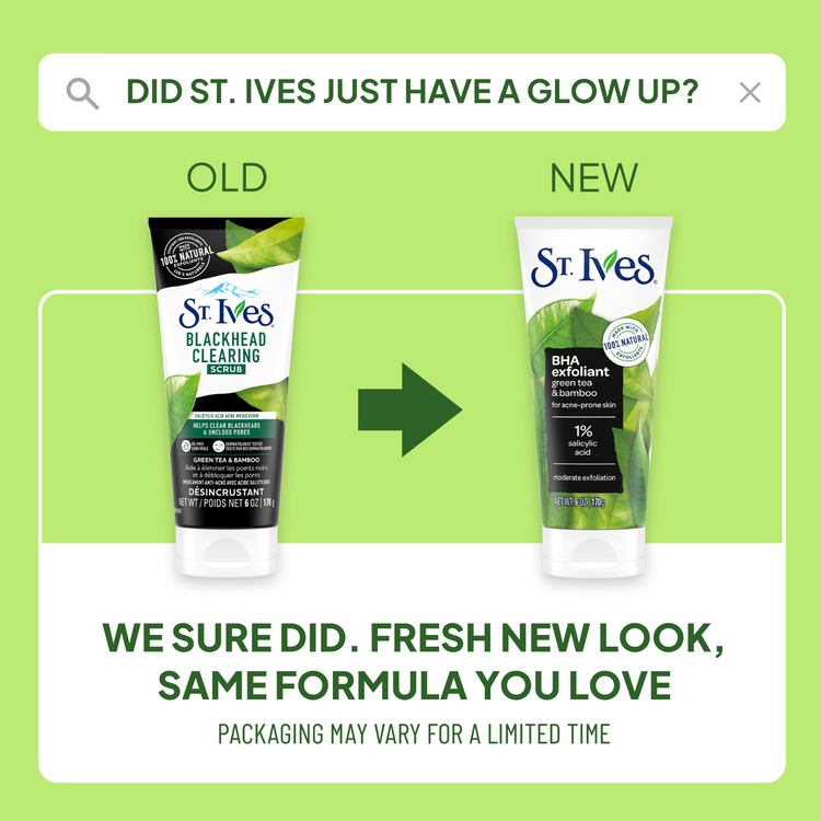 Green Tea & Bamboo Acne Exfoliating Face Scrub | St Ives – St. Ives US