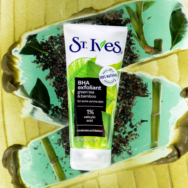 Green Tea & Bamboo Acne Exfoliating Face Scrub | St Ives – St. Ives US