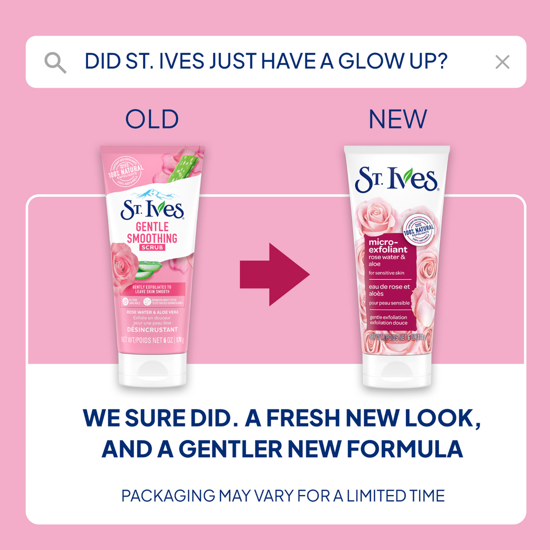 Rose & Aloe Face Scrub for Sensitive Skin | St Ives – St. Ives US